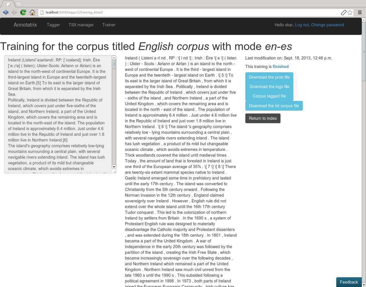 Getting started with Annotatrix - Apertium